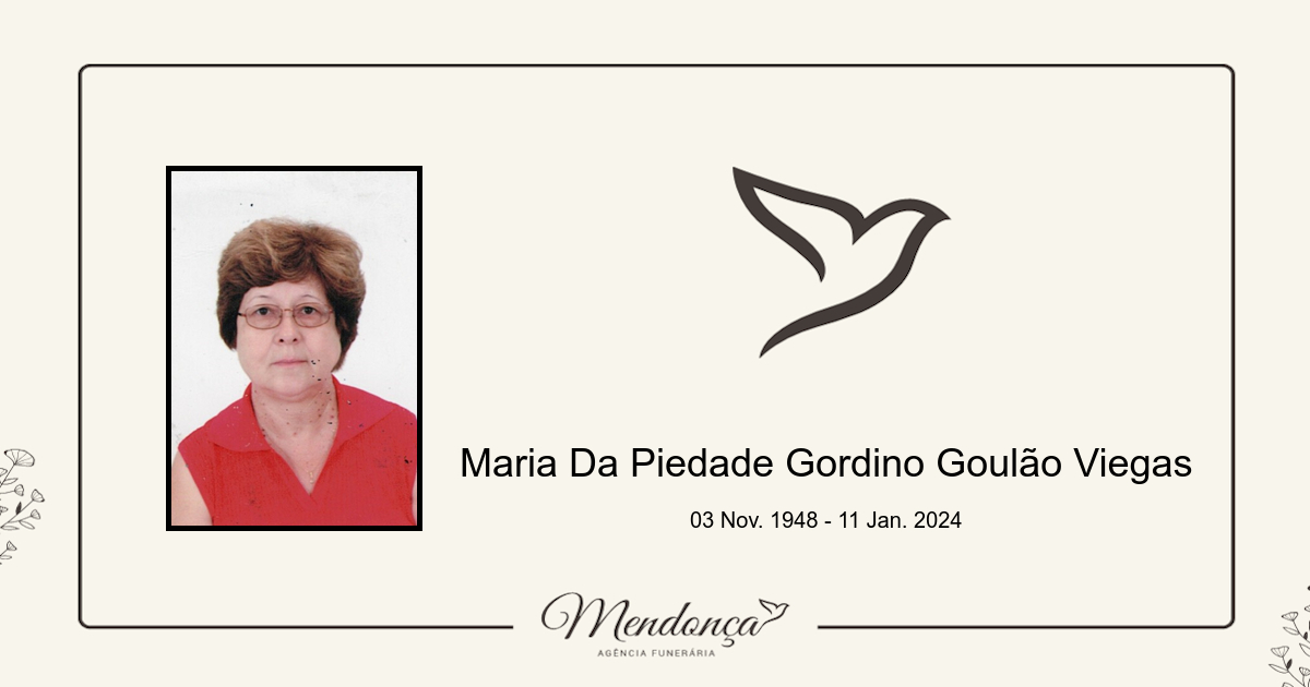 Obituário \ 2024 \ Escalos de Cima \ Maria da Piedade Gordino Goulão ...