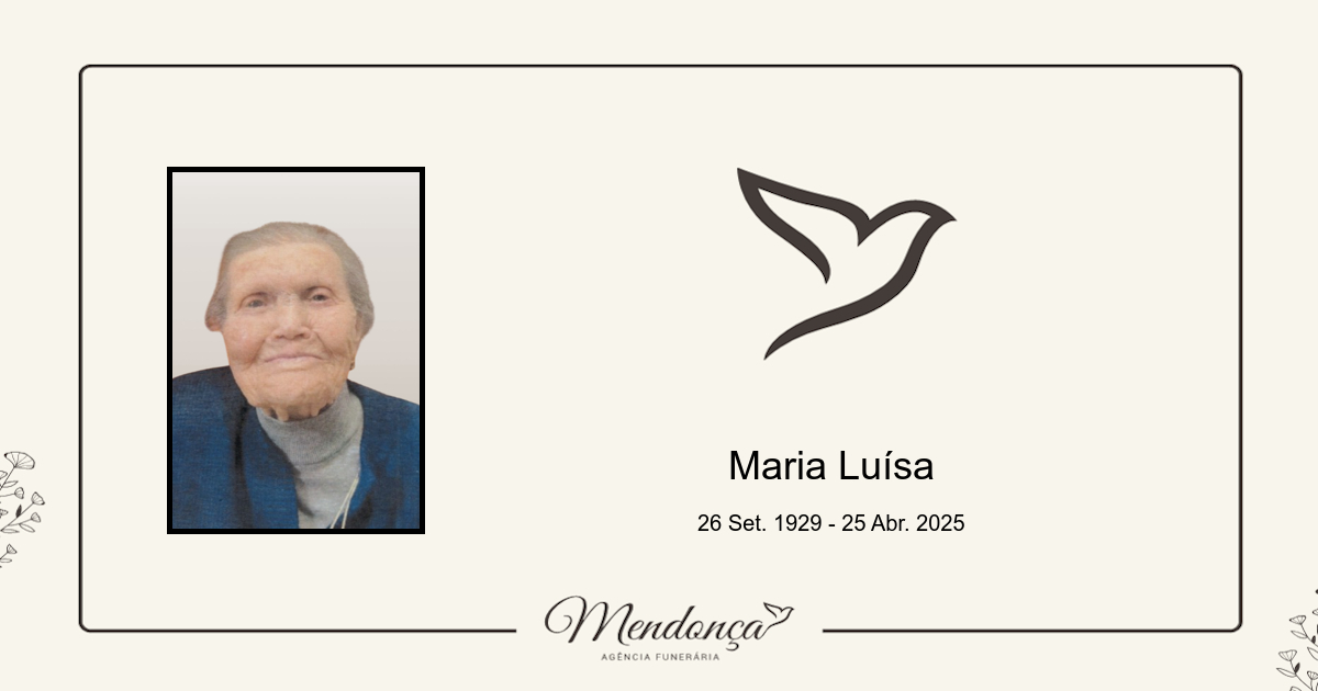 Obituário \ 2025 \ Alcains \ Maria Luísa | Agência Funerária Mendonça